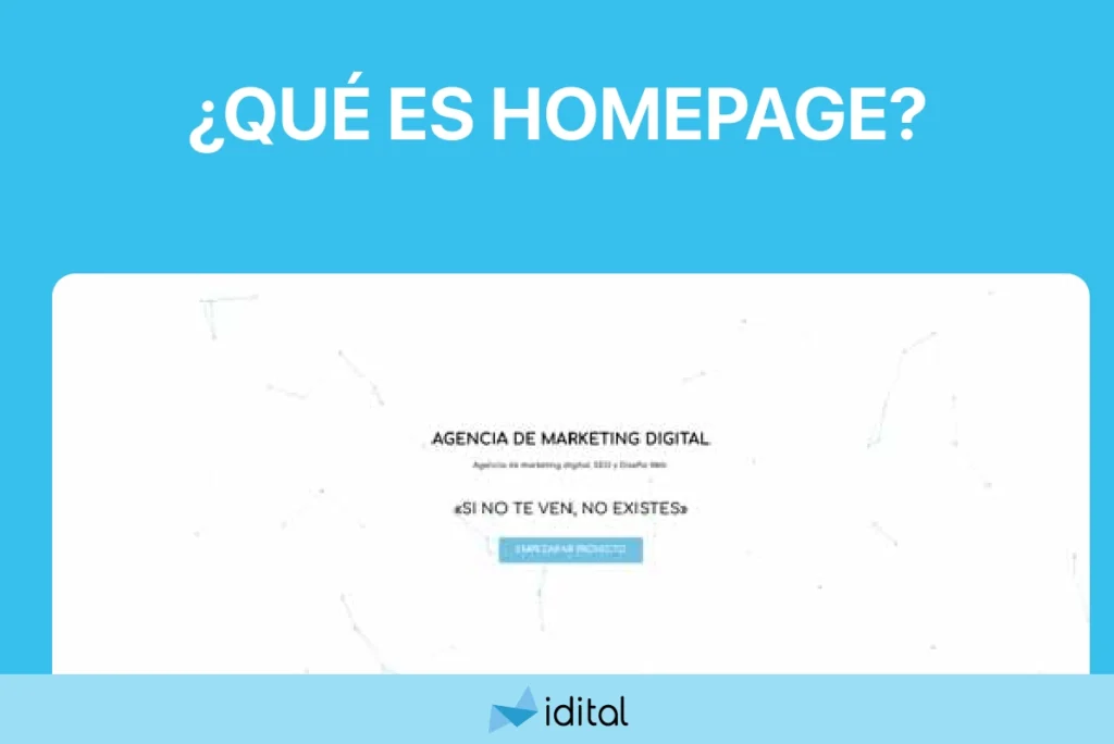 Homepage - Definición, ventajas y ejemplo real - (Idiwiki)